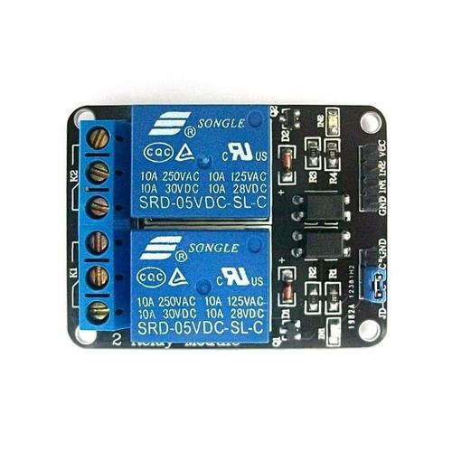 Jual Modul Relay 2 Channel 5V – Dengan Optocoupler | Untuk Arduino ...