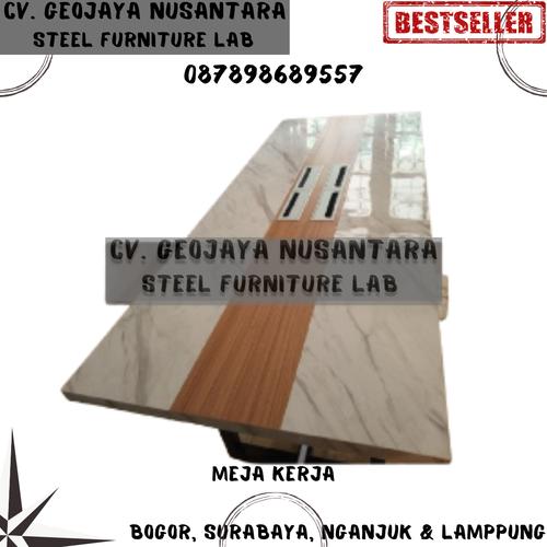 Jual Meja Meeting Executive – HPL Marble + Wood Accent, 12 Colokan ...