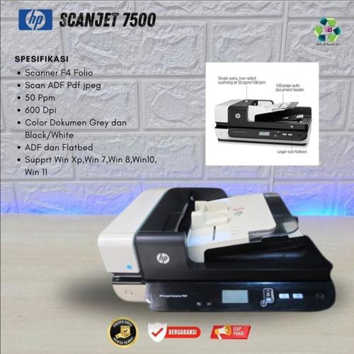 Jual Scanner Hp Scanjet 7500 Color F4 Folio 600 Dpi Adf Dan Flatbed ...