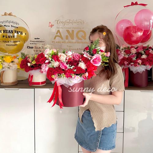 Promo (Ready Stok) Bloom box Bunga Papan Akrilik | Buket Papan Acrylic ...