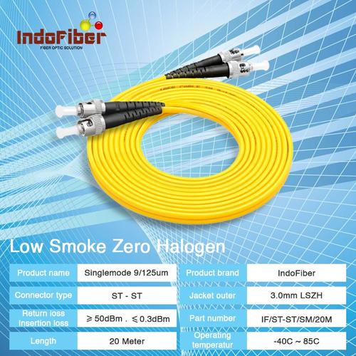 Jual INDOFIBER patchcord fiber optic ST-ST 50 meter singlemode 9/125um - Jakarta Pusat - TOKO ...
