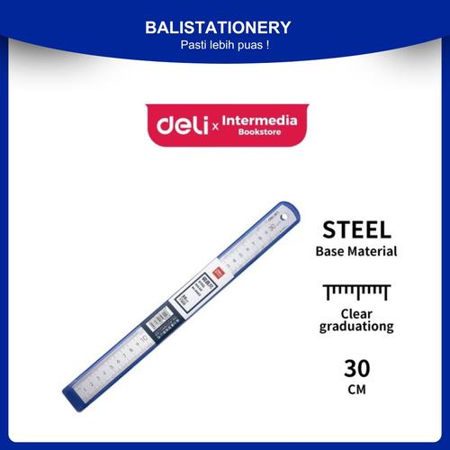 Promo Deli 8463 Drafting Ruller / Penggaris Besi Steel Metal Stainless ...