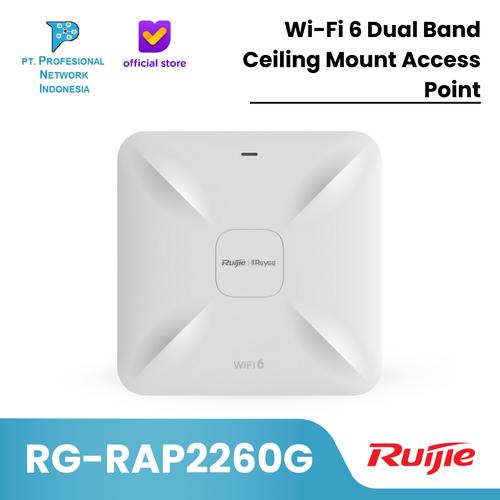 Promo Ruijie RG-RAP2260G Wi-Fi 6 Dual Band Ceiling Mount Access Point ...