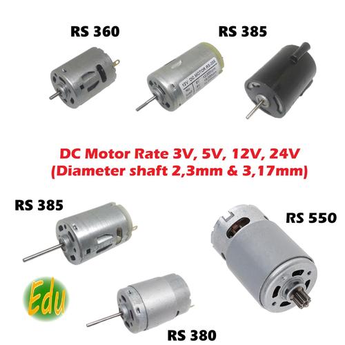 Promo Dinamo Motor DC Mini RS360 RS380 RS385 RS390 RS545 3V 5V 12V 24V ...