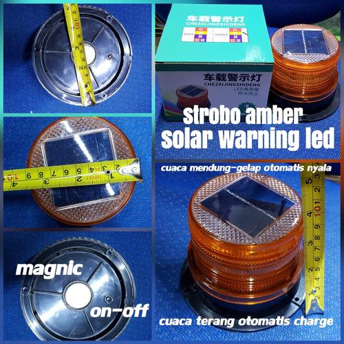 Jual Lampu Rotator Led signal Solar Panels battery - Kuning - Jakarta ...