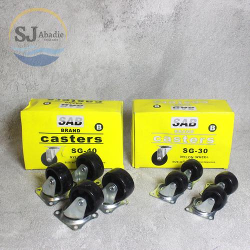 Jual 1 SET Roda Koper Nilon Nylon Wheel Casters SAB SG25 25mm 1 Inch - 40mm - Kota Surabaya ...