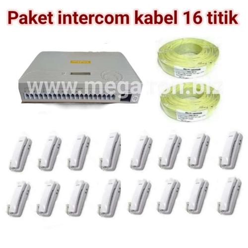 Jual Paket Intercom pakai kabel 16 channel (pemasangan sangat mudah ...