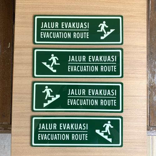 Jual GLOW IN THE DARK Jalur Evakuasi Akrilik / Titik Kumpul Akrilik / Evacuation Route Sign ...
