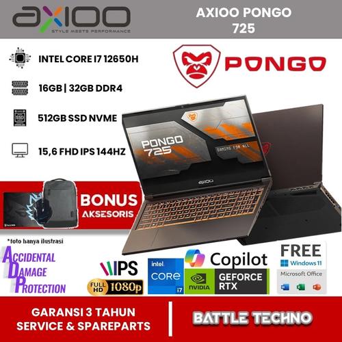 Jual Laptop Gaming Axioo Pongo 725 Intel i7 12650H 64GB 2TB RTX2050-4GB ...