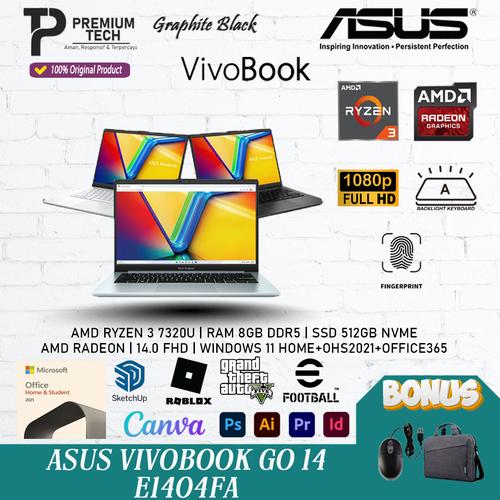 Jual Asus Vivobook Go 14 E1404FA Ryzen 3 7320U 8GB DDR5 512GB Ssd FHD ...
