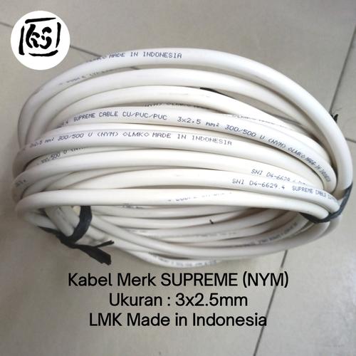 Jual kabel SUPREME 3X2.5mm(NYM) sisa instalasi rumah tinggal. hrg ...