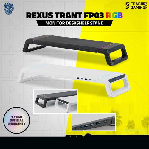 Jual Rexus FP03 Deskshelf FP-03 Trant Monitor Stand RGB LED with USB 3. ...