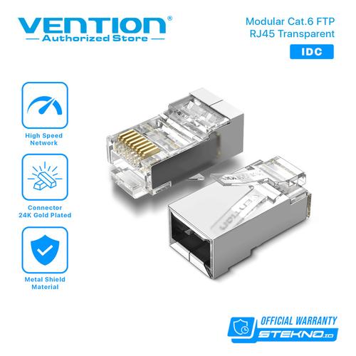 Promo Vention Konektor RJ45 Cat6 UTP Modular Gigabit Jack Plug ...