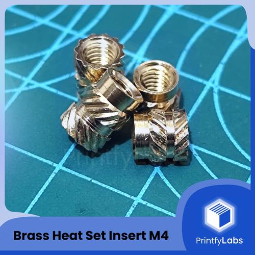 Jual Brass Hot Melt / Heat Set Insert Nuts Knurled - M4 Berbagai Ukuran ...