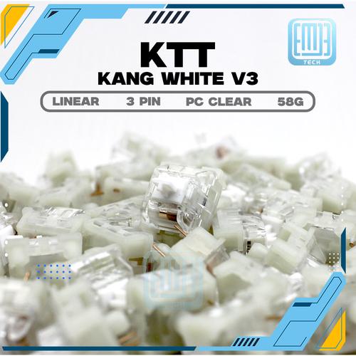 Jual Lubed KTT Kang White Switch 3 Pin Krytox 205g0 Plate mount ...