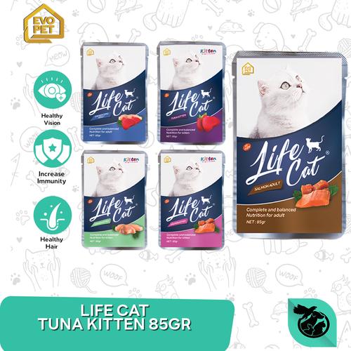 Jual Makanan Kucing Life Cat Pouch 85gr Kitten Adult Wet Food Whiskas ...