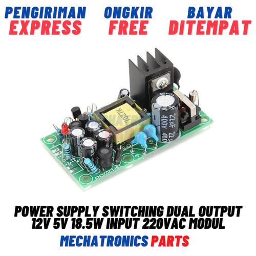 Jual Power Supply Switching Dual Output 12V 5V 18.5W Input 220VAC Modul ...