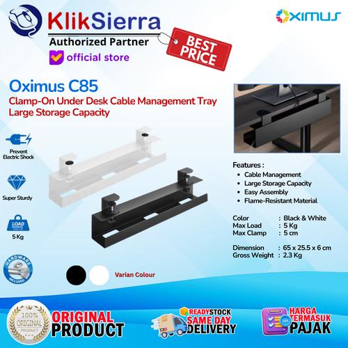 Jual OXIMUS C85 | C85HM Hitam | C85PH Putih - Clamp-On Under Desk Cable ...