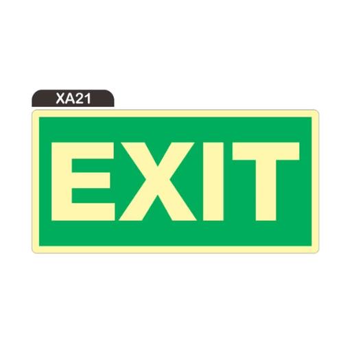 Jual Safety Sign Exit Stiker Reflektif dan Glow In The Dark, Plat ...