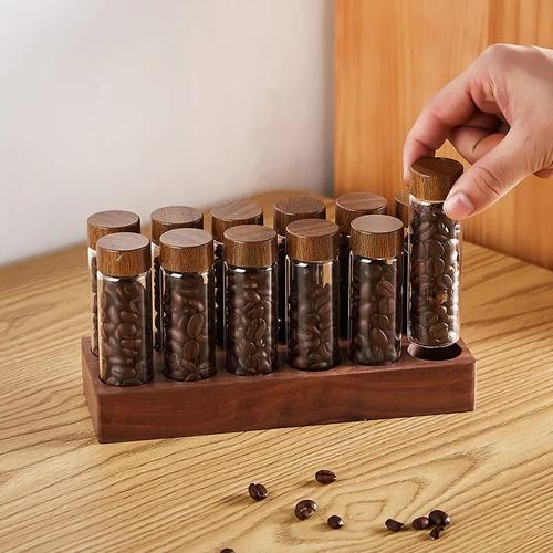 Jual Rak Penyimpan Tabung Biji Kopi Coffee Bean Storage Display Rak ...
