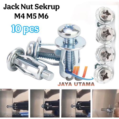 Jual 10 Pcs Sekrup Jack Nut / Rivet Plat Metal Sekrup M4 / M5 / M6 ...