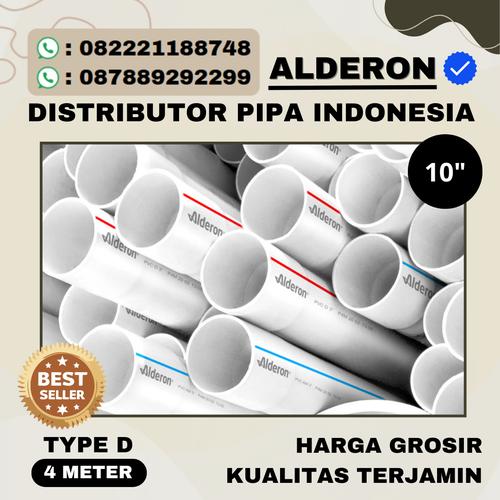 Jual PIPA PVC ALDERON TYPE D PIPA BERKUALITAS TKDN 4 METER 10 INCH ...