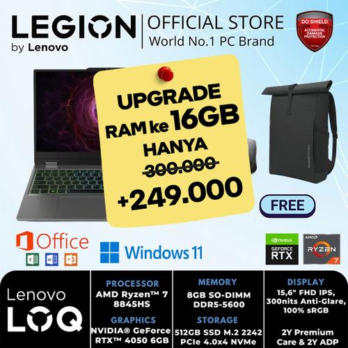 Promo LENOVO GAMING LOQ 15AHP9 38ID AMD RYZEN 7-8845HS RTX4050 8GB ...
