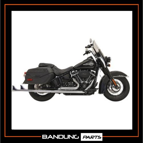 Jual BASSANI M8 Softail #1800-2371 Fishtail True Dual Exhaust System ...