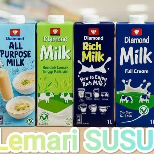 Jual premium UHT Diamond full cream milk susu uht full cream premium ...