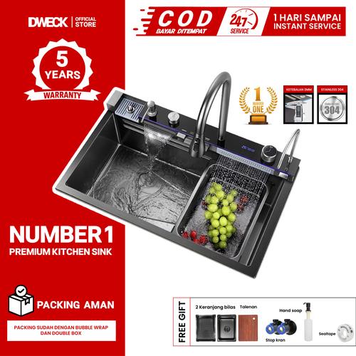 Promo Modern Kitchen Sink Luxury Black 1 Bowl Stainless Steel 304 ...