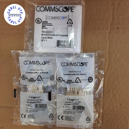 Jual MODULAR SYSTIMAX CAT.5E+FACEPLATE 2HOLE SYSTIMAX COMMSCOPE KOMPLIT ...