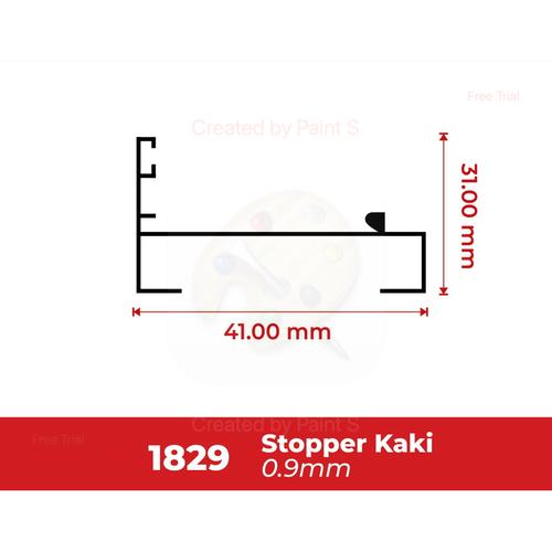 Jual Aluminium Batangan 1829 Stopper Kaki Jendela Casement 6M - Dacon ...