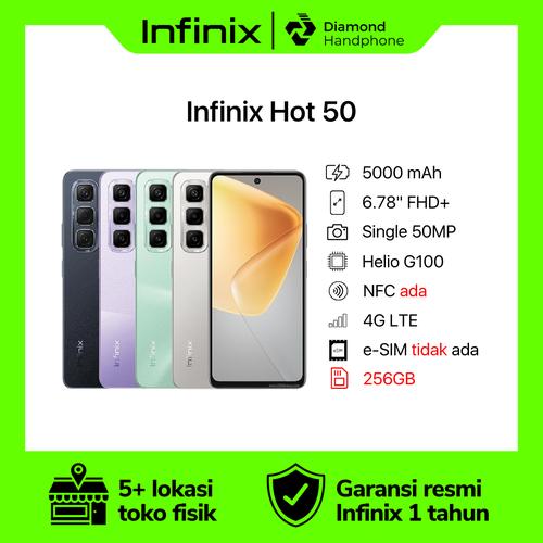 Promo Infinix Hot 50 4G LTE 6/256 RAM 6GB ROM 256GB Cicil 0% 3x - Kota ...