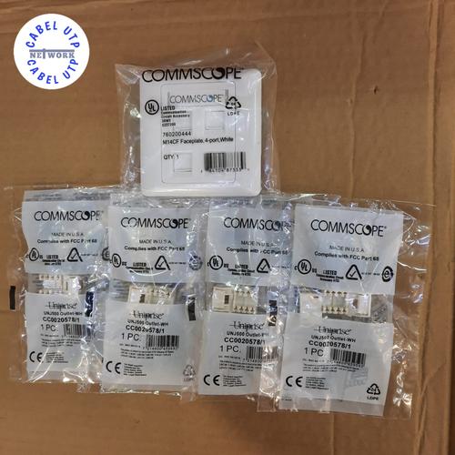 Jual MODULAR SYSTIMAX CAT.5E + FACEPLATE 4 HOLE SYSTIMAX COMMSCOPE ...