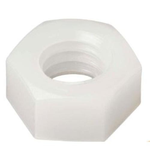 Jual 100pcs Nylon White Nut M5 hole 5mm drat plastik hex hexagonal MUR ...