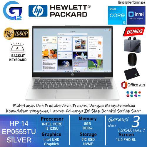 Jual Laptop HP 14 EP0557TU Intel Core i3 RAM 8GB 512GB Windows 11 Home Original Silver - HP 14 ...