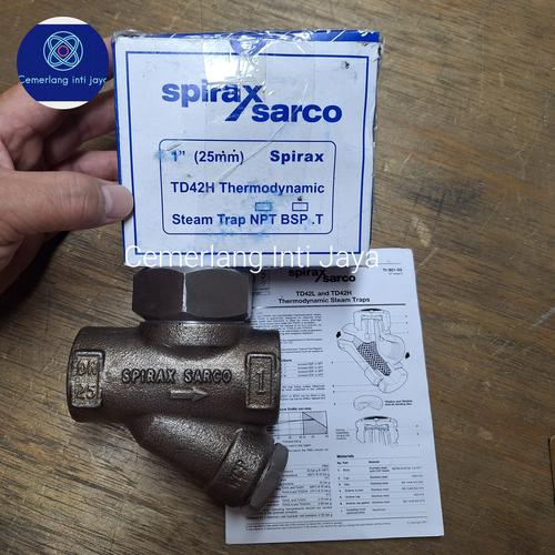 Jual Steam Trap Thermodynamic Spirax Sarco TD42H 1" Inch / Steam Trap Spirax Sarco TD 42 H Drat ...