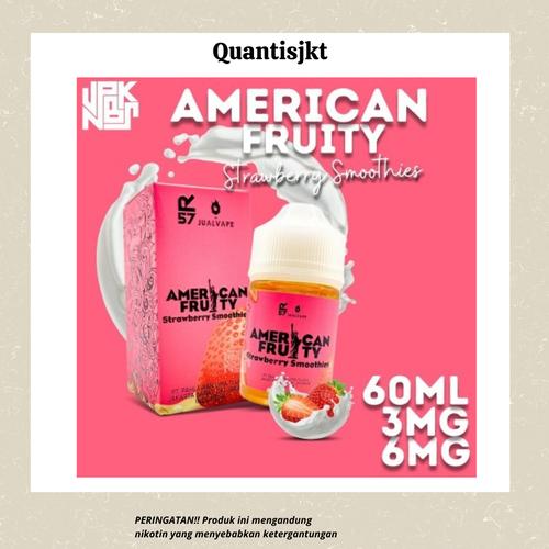 Jual AMERICAN FRUITY STRAWBERRY SMOOTHIES LIQUID 60ML FREEBASE ORIGINAL ...