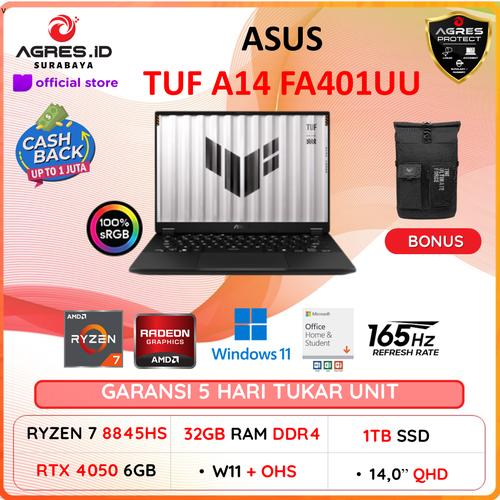 Promo Asus TUF A14 FA401UU RYZEN 7 8845HS RTX4050 6GB/ 16gb 512gb W11 ...