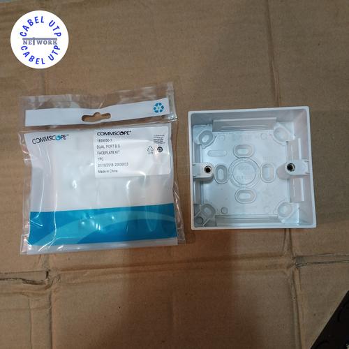Jual Faceplate Dual Port / 2 Hole Amp Commscope + Outbow - Jakarta ...