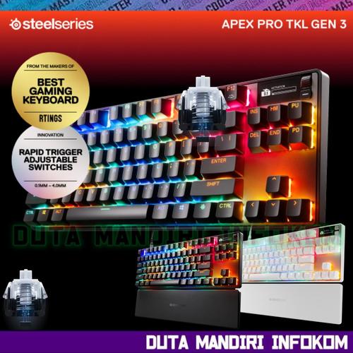 Promo Steelseries Apex Pro TKL Gen 3 - Rapid Tap SOCD OmniPoint 3.0 HyperMagnetic Switch Gaming ...