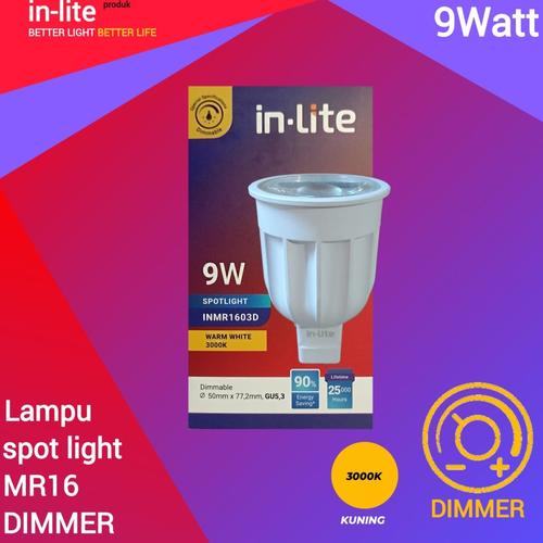 Jual Lampu Inlite MR16 INMR1603D 9W Dimmer Tusuk 220V / LAMPU MR 16 ...