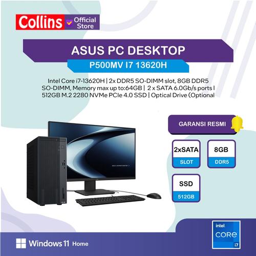 Promo ASUS PC DESKTOP P500MV I7 13620H 8GB 512GB W11 Cicil 0% 3x ...