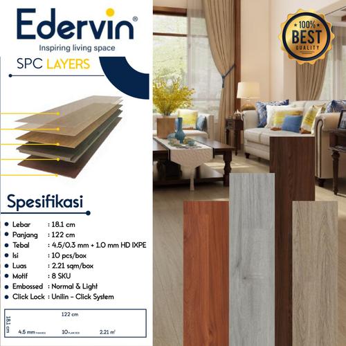 Jual Edervin SPC lantai tebal 5mm harga tertera perbox lantai wood - Jakarta Timur - Amara Vinyl ...