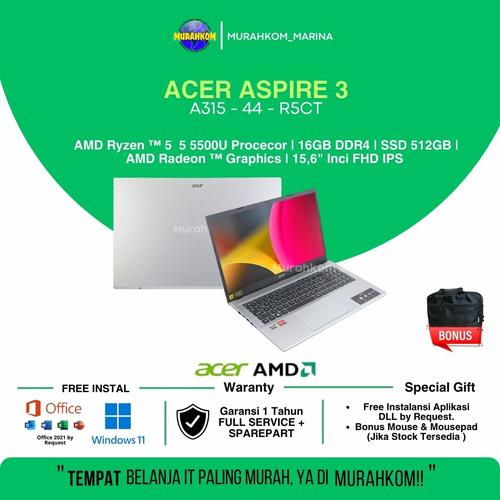 Jual Acer Aspire 3 A315-44-R5CT AMD Ryzen 5-5500U RAM 16GB SSD 512GB ...