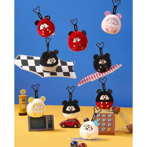 Promo MINISO - Disney Mickey Mouse Fun Crash Vinyl Plush Keychain ...