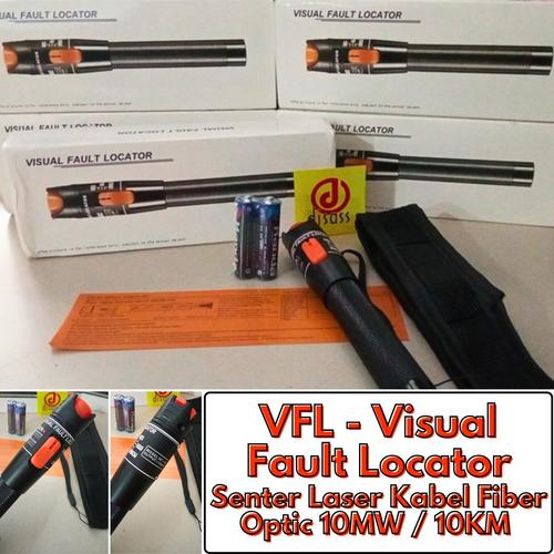 Jual VFL Senter Laser Kabel Fiber Optic FO 10MW / 10KM Visual Fault ...