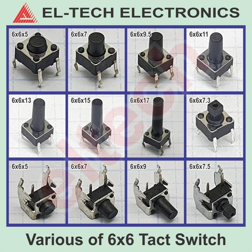 Jual 6x6mm Tact Switch Push Button Small Micro Tactile Click Straight ...
