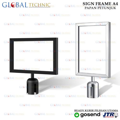 Jual Sign Frame A4 Standing Signage Poster Stainless / Papan Tiang ...