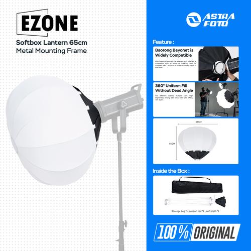 Jual EZONE Softbox Lantern 65cm Bowens Mount - Metal Mounting Frame Soft Like Godox CS 65D CS65D ...